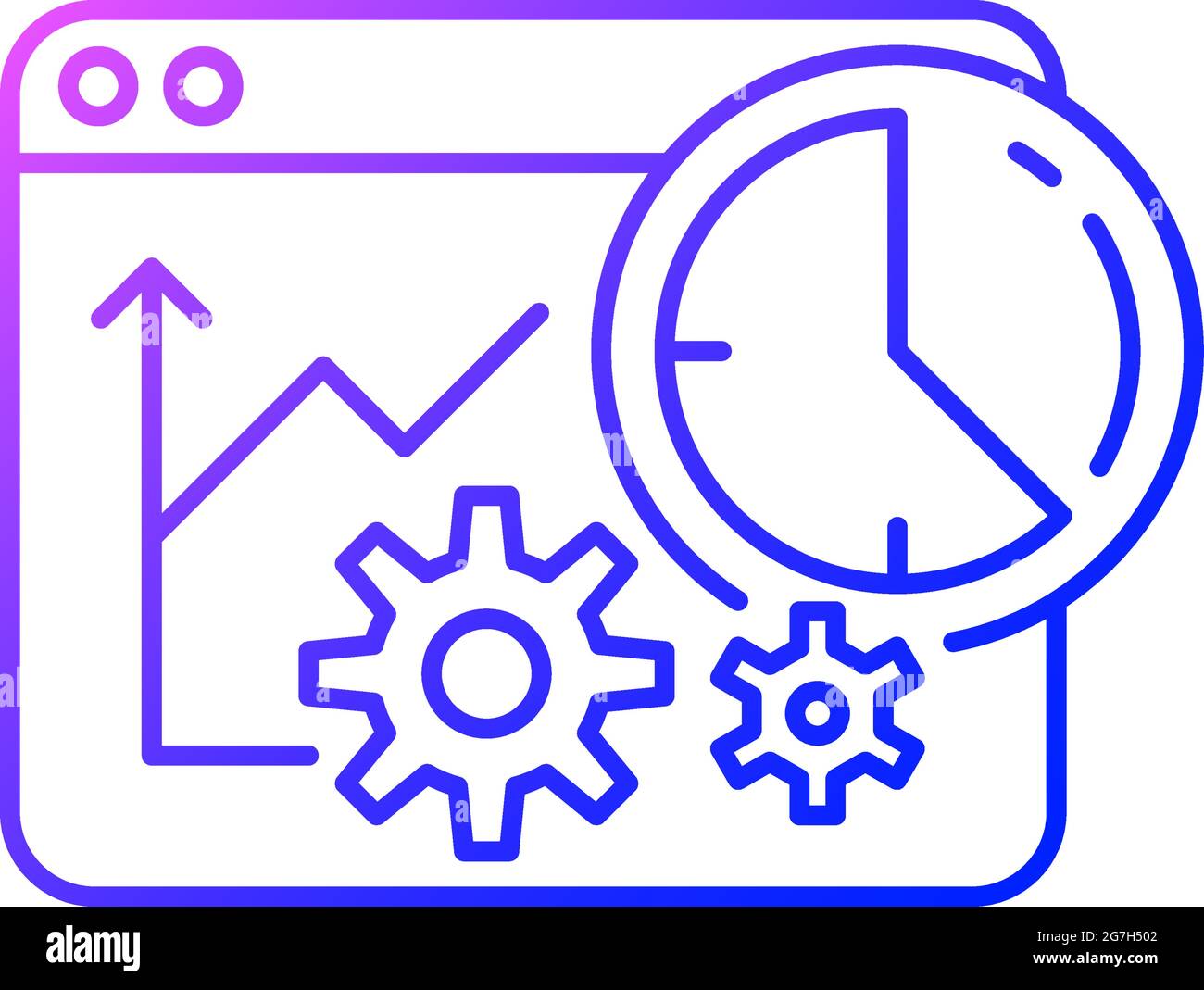 Time analysis gradient linear vector icon Stock Vector Image & Art - Alamy