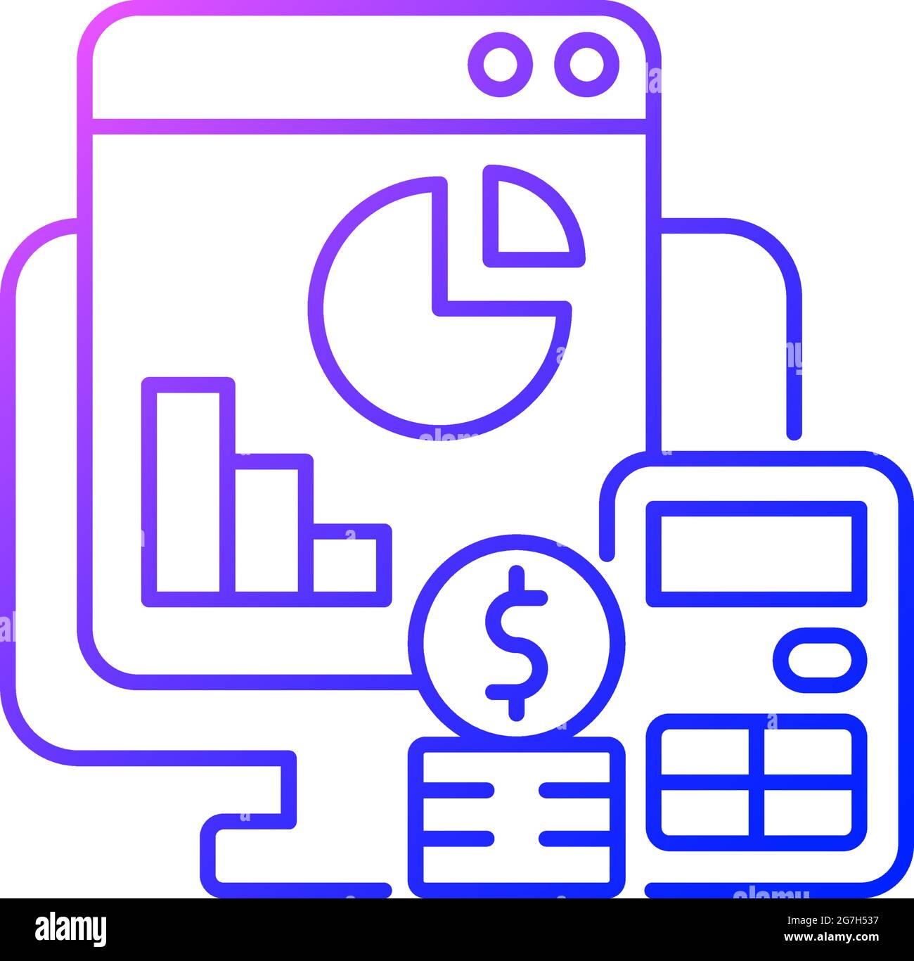 Cost management gradient linear vector icon Stock Vector Image & Art ...