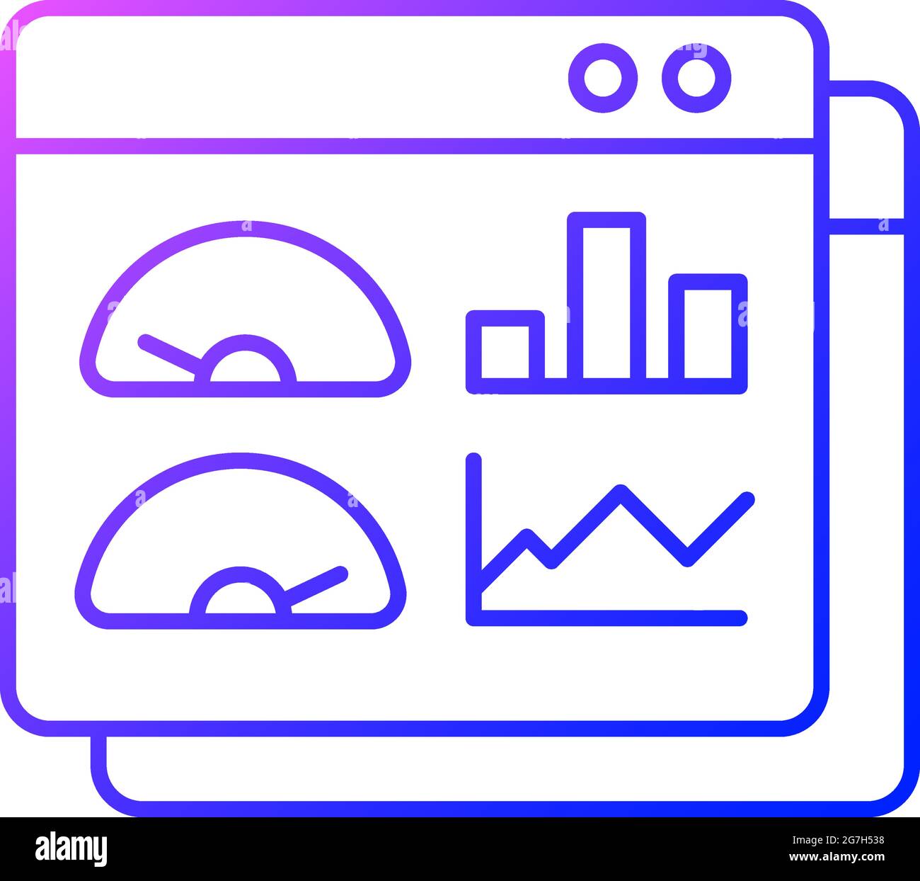 Productivity dashboard gradient linear vector icon Stock Vector Image ...