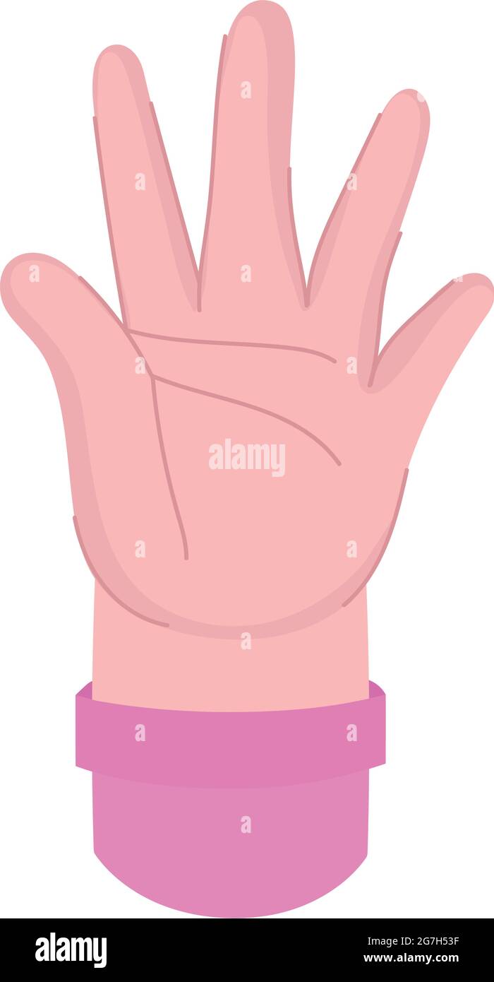 open hand raised Stock Vector Image & Art - Alamy