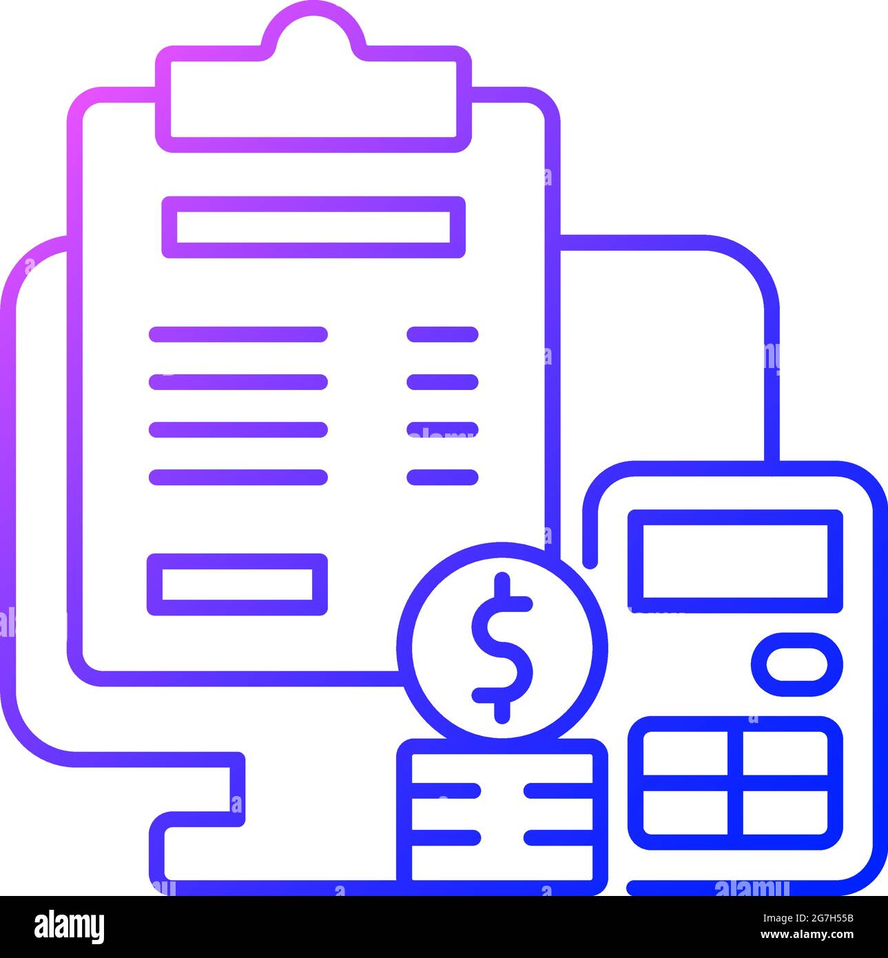 Invoicing gradient linear vector icon Stock Vector Image & Art - Alamy