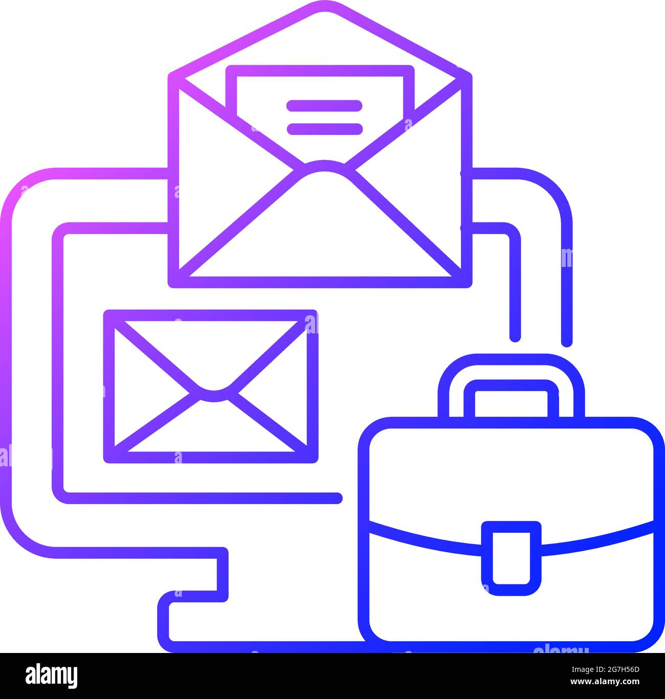 Online mail gradient linear vector icon Stock Vector Image & Art - Alamy