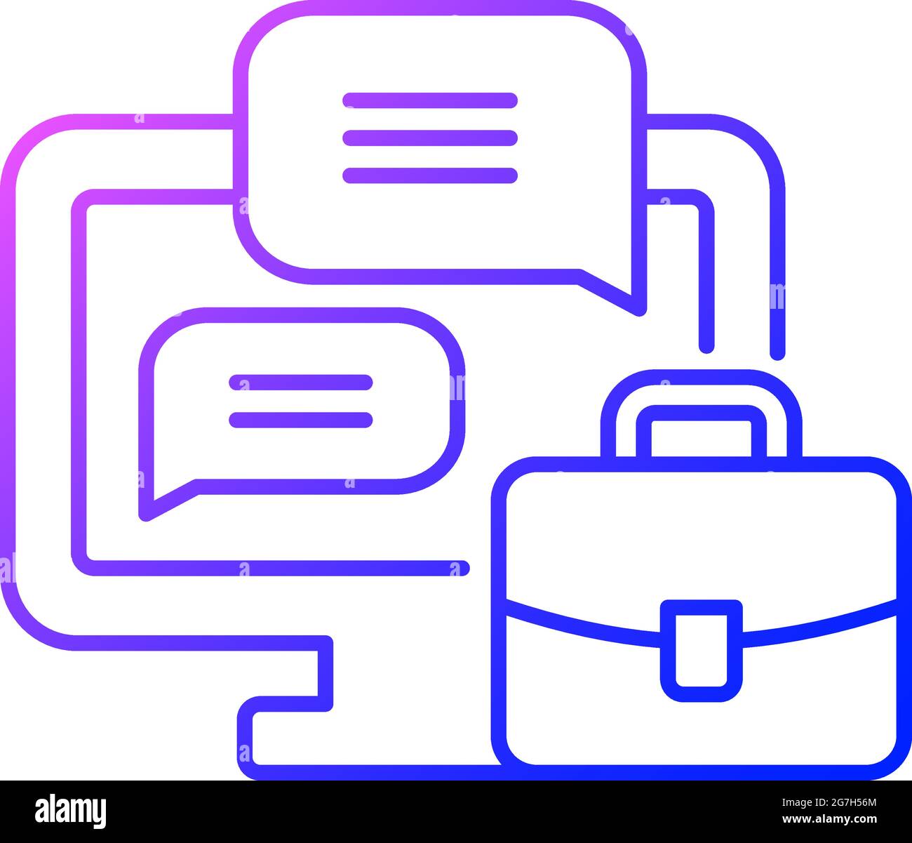 Workplace chat gradient linear vector icon Stock Vector Image & Art - Alamy