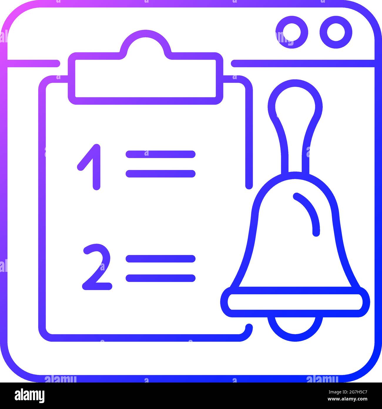 Online reminder gradient linear vector icon Stock Vector Image & Art - Alamy