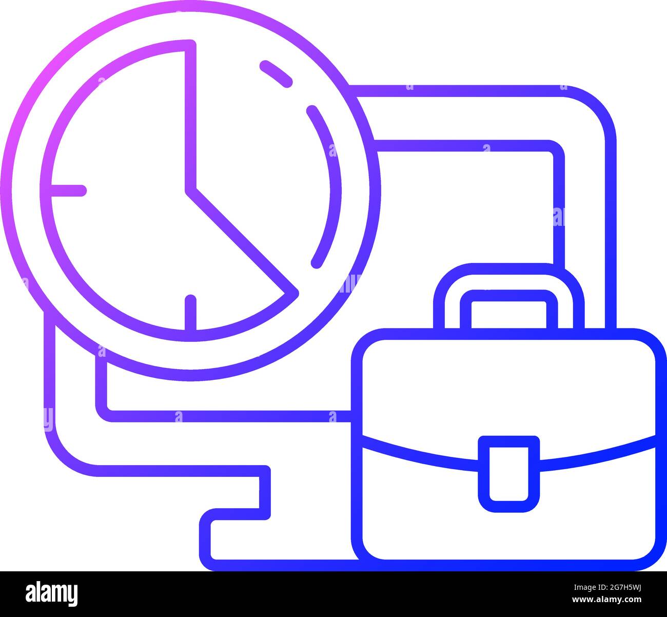 Set working hours gradient linear vector icon Stock Vector Image & Art ...