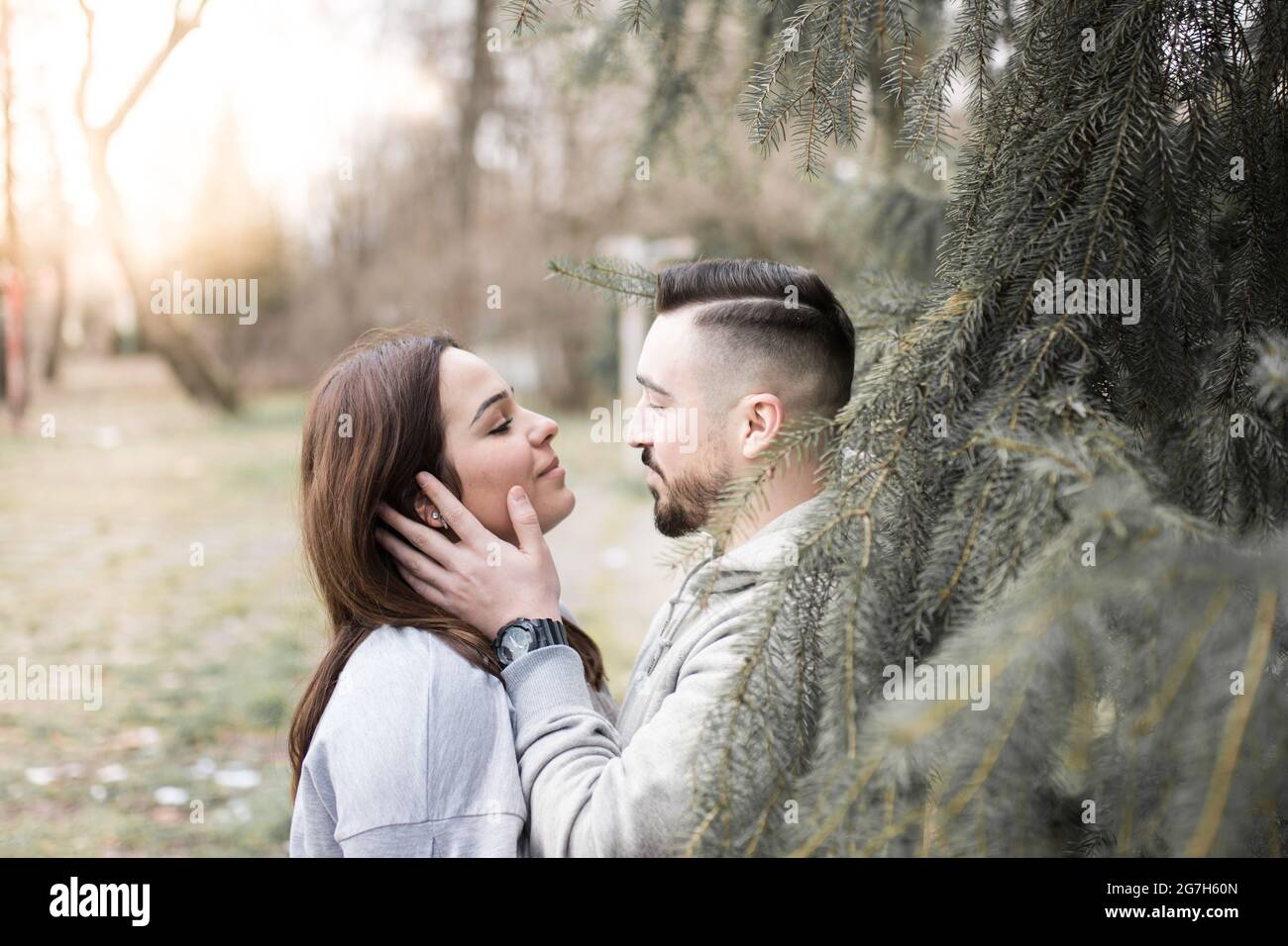 beautiful and romantic couple portrait Stock Photo - Alamy