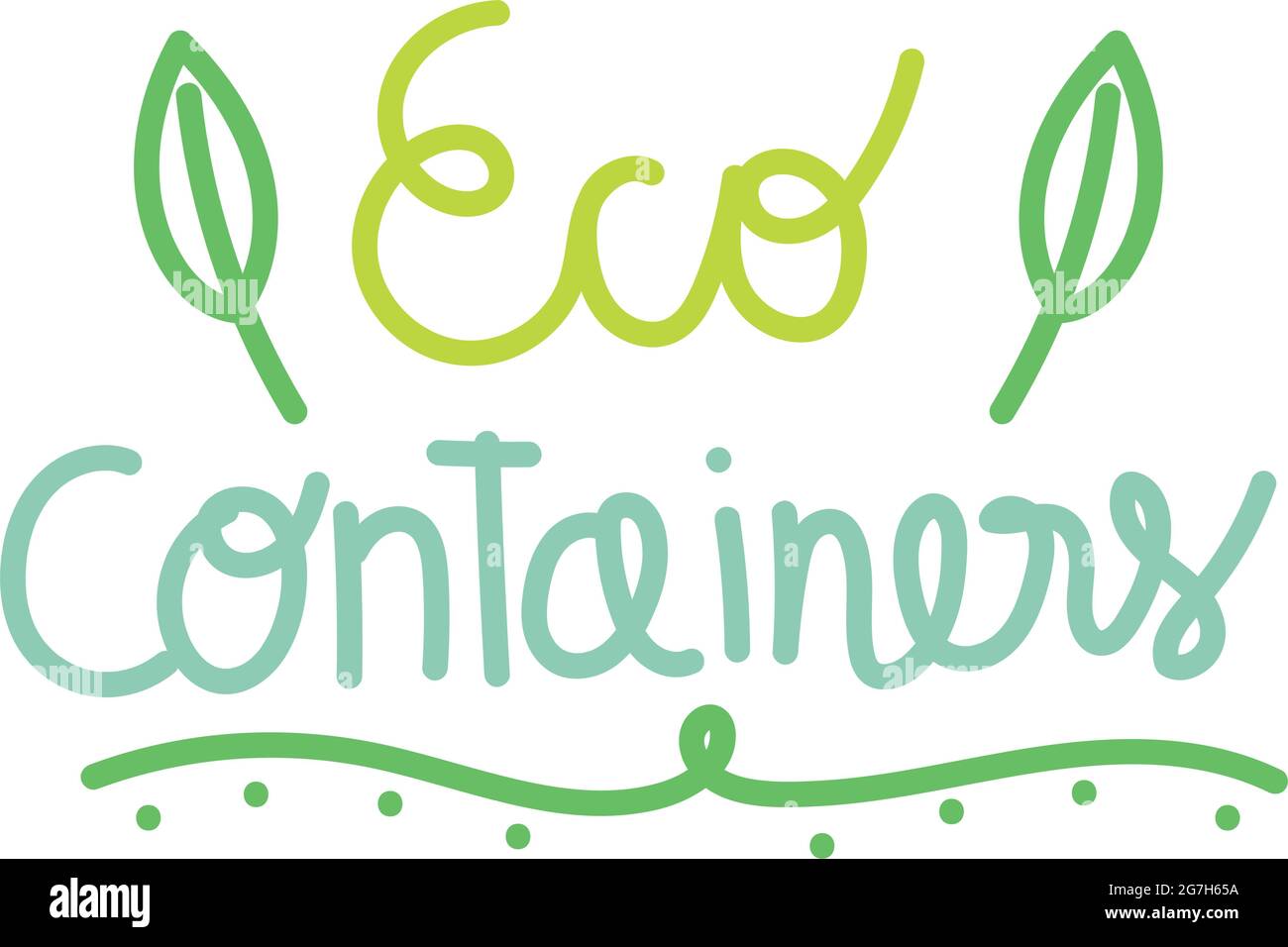 eco containers font Stock Vector Image & Art - Alamy