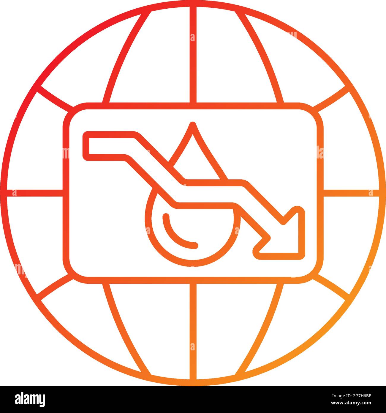 Water scarcity gradient linear vector icon Stock Vector Image & Art - Alamy