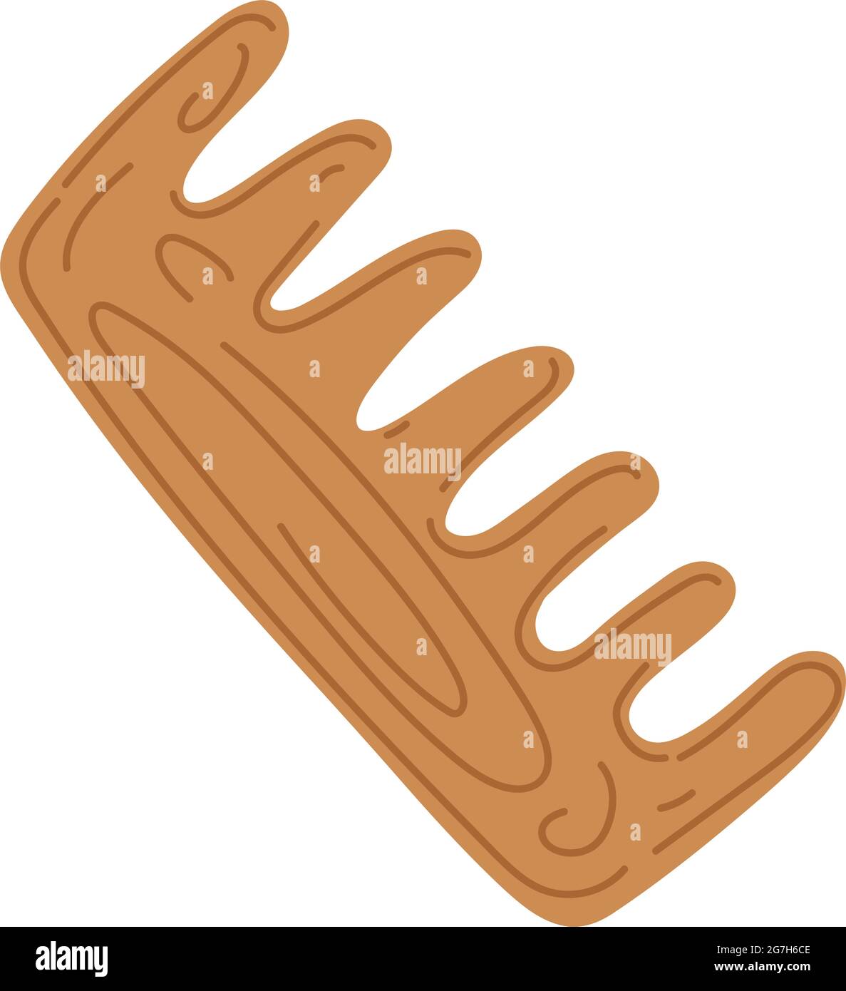 wooden comb for hair Stock Vector Image & Art - Alamy