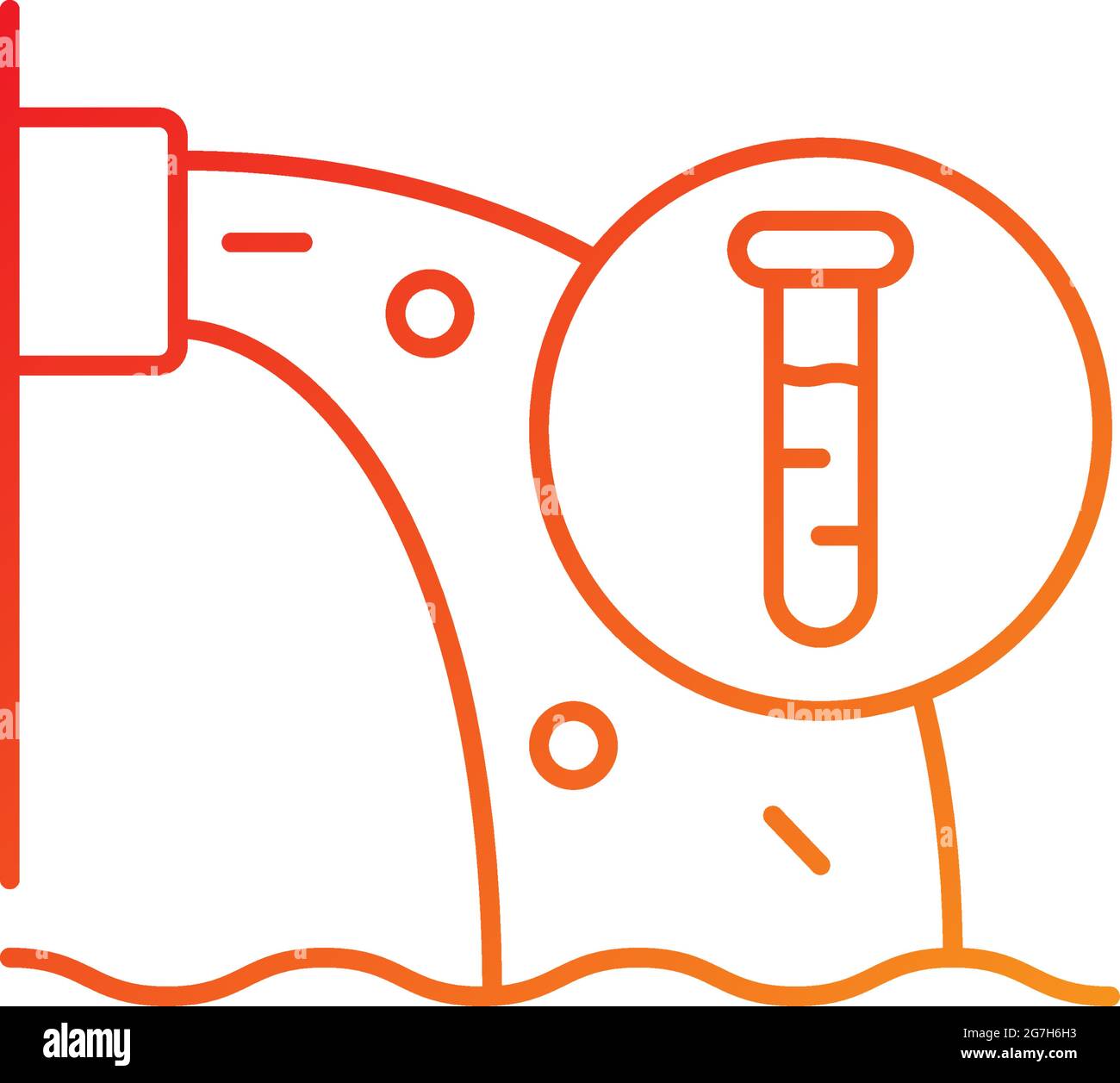 Water pollution control gradient linear vector icon Stock Vector Image ...