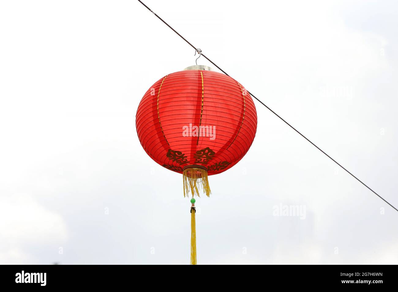 Red lantern at the entrance of a Chinese restaurant Stock Photo - Alamy