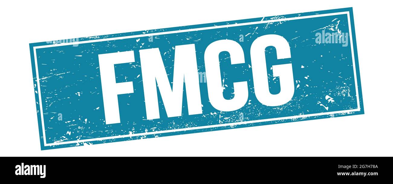 FMCG text on blue grungy rectangle stamp sign Stock Photo - Alamy