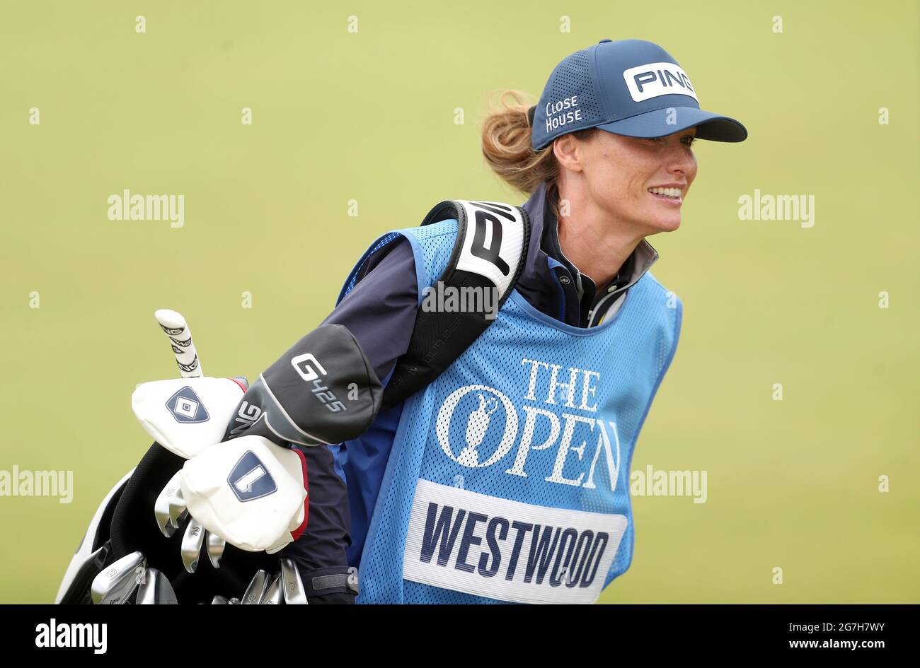 Helen Storey, wife of England's Lee Westwood during the practice day at ...