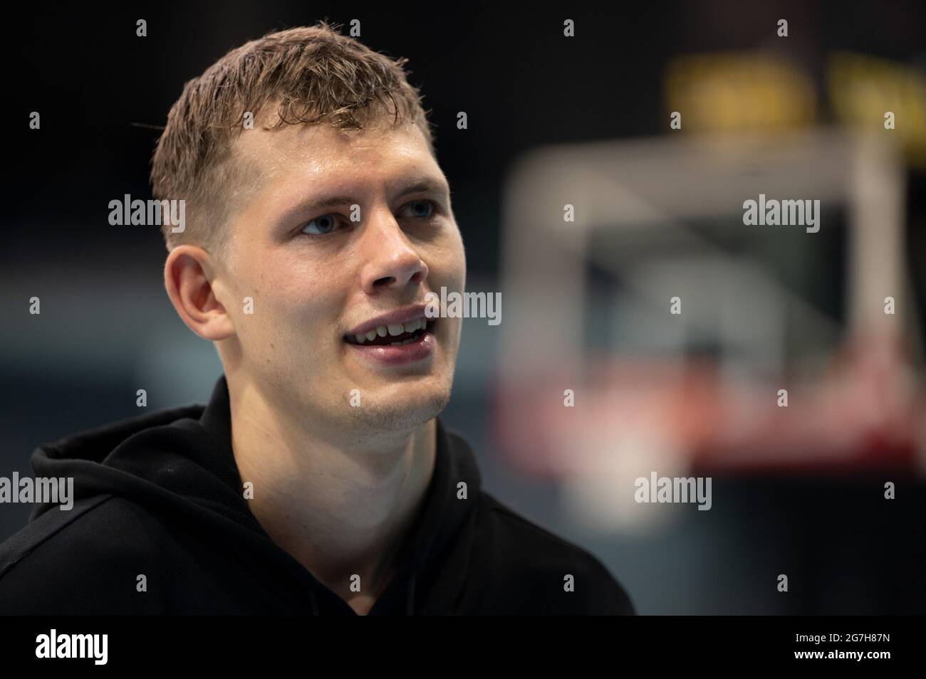 Trier, Germany. 14th July, 2021. National basketball player Moritz ...
