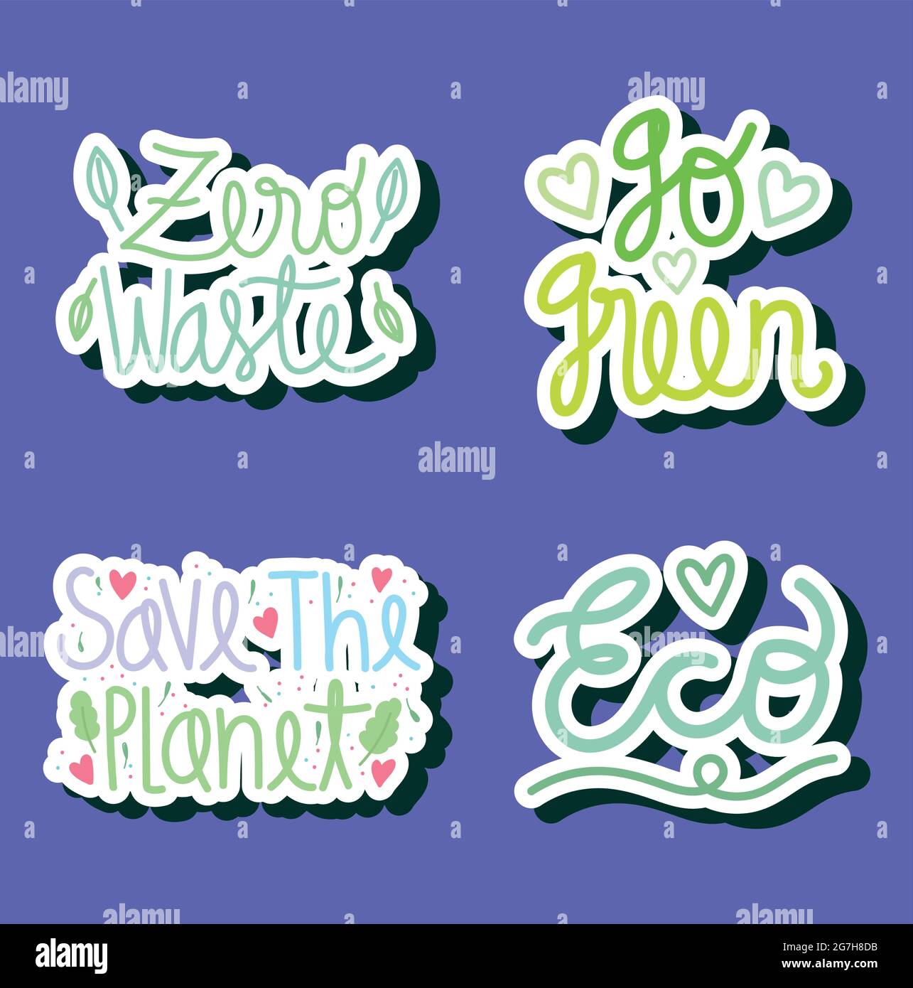 ecology, hand calligraphy lettering Stock Vector Image & Art - Alamy