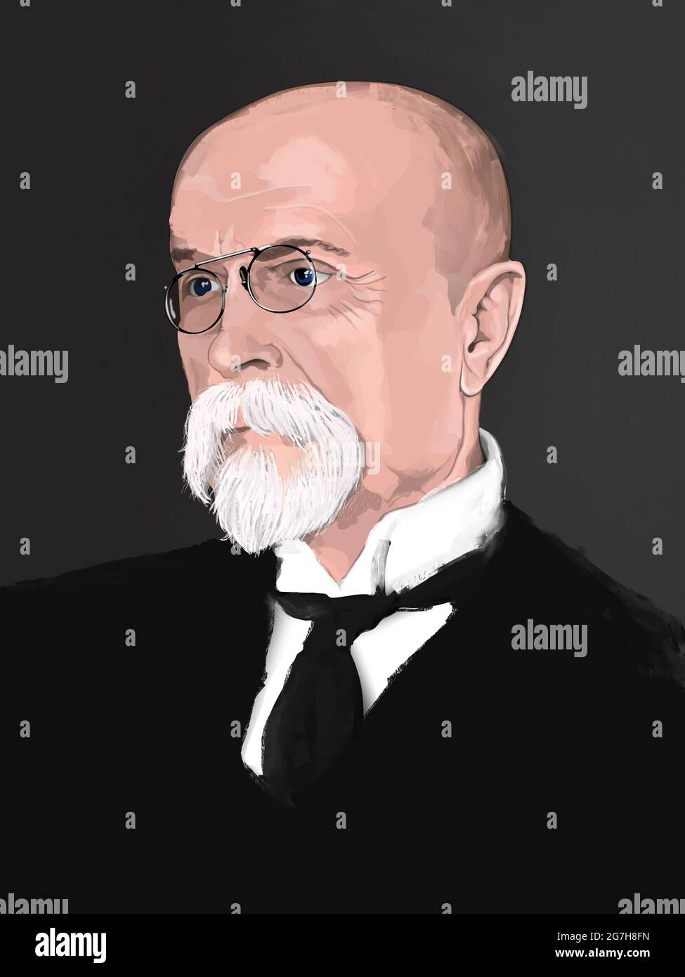 Tomas Garrigue Masaryk 1850-1937 , founder and first president of ...