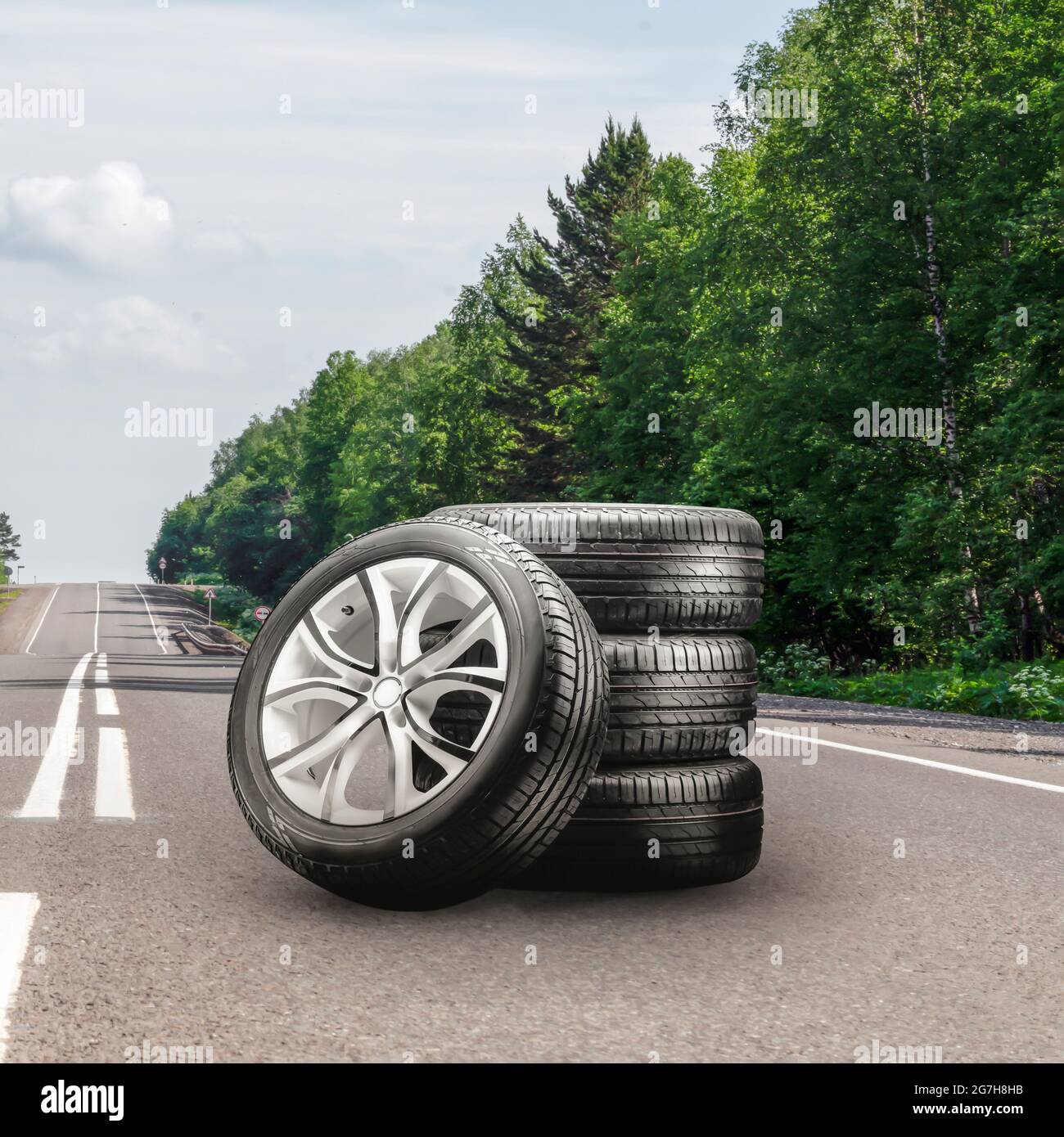 Alloy wheels stack hi-res stock photography and images - Alamy