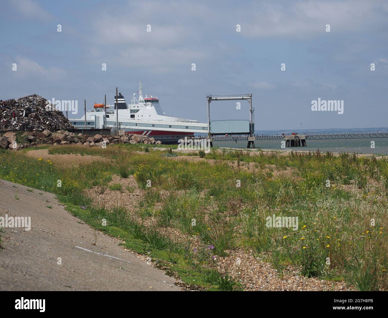Sheerness, Kent, UK. 14th July 2021. DFDS have launched a new freight ...