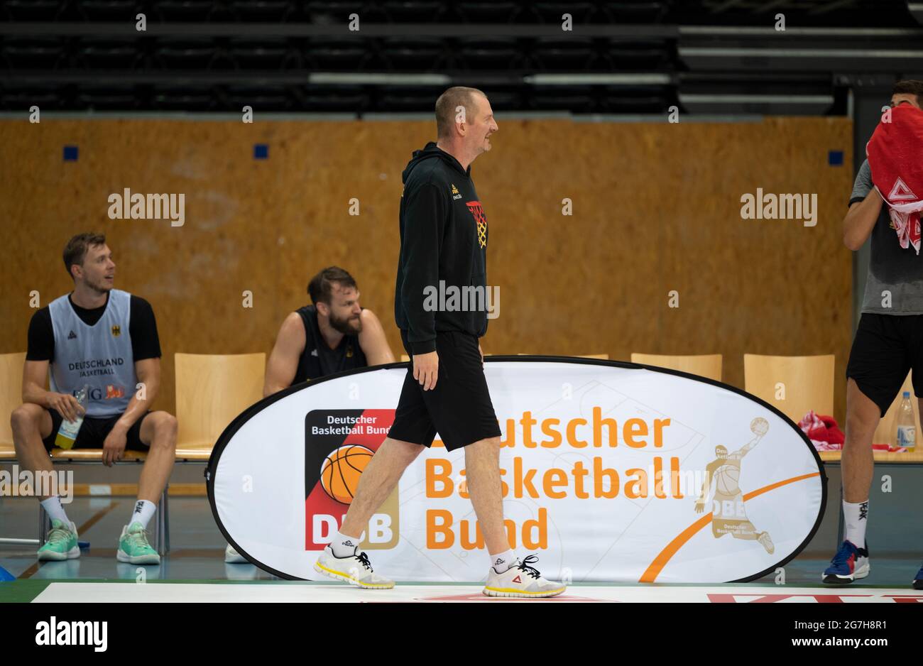 Trier, Germany. 14th July, 2021. Henrik Rödl, coach of the German ...