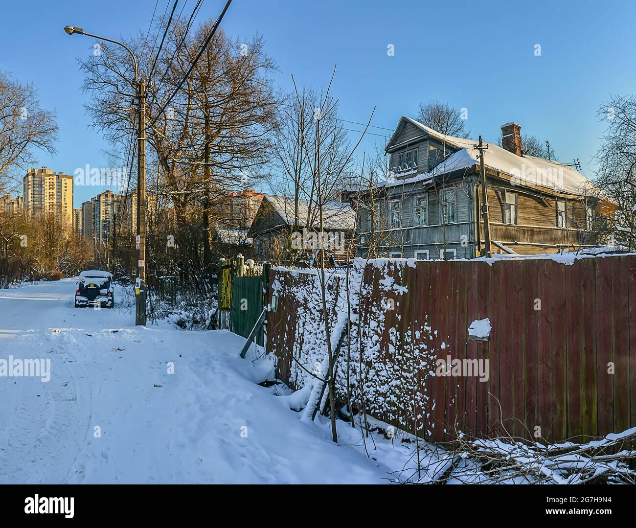 Slavyanskaya street, Ust-Slavyanka village, Saint Petersburg, Russia ...