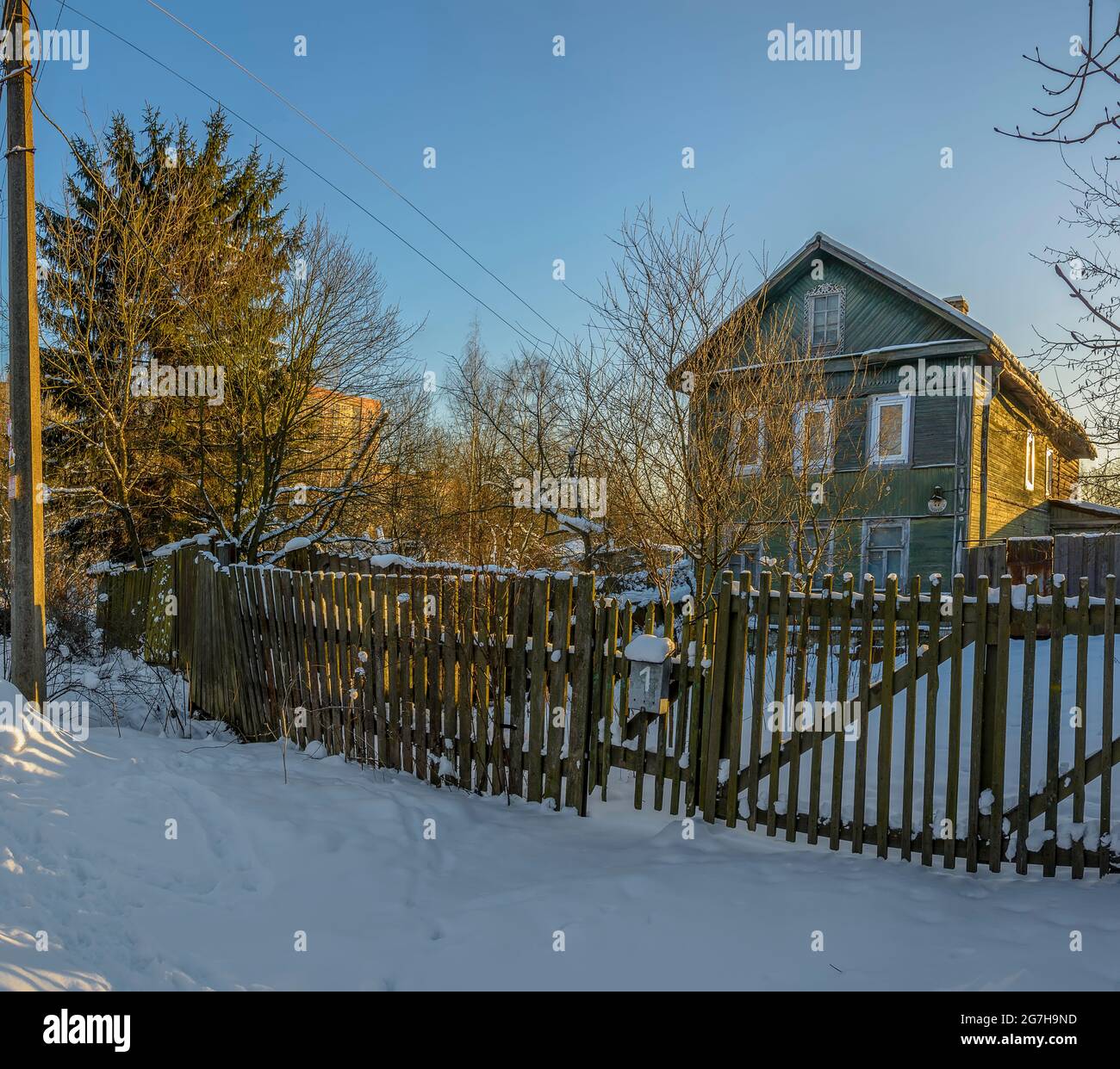 Slavyanskaya street, Ust-Slavyanka village, Saint Petersburg, Russia ...
