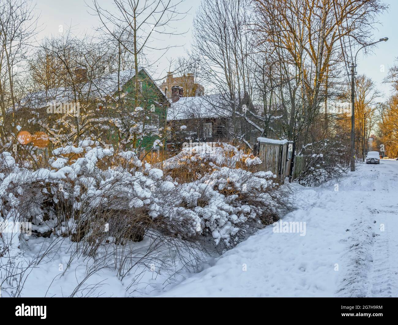 Slavyanskaya street, Ust-Slavyanka village, Saint Petersburg, Russia ...