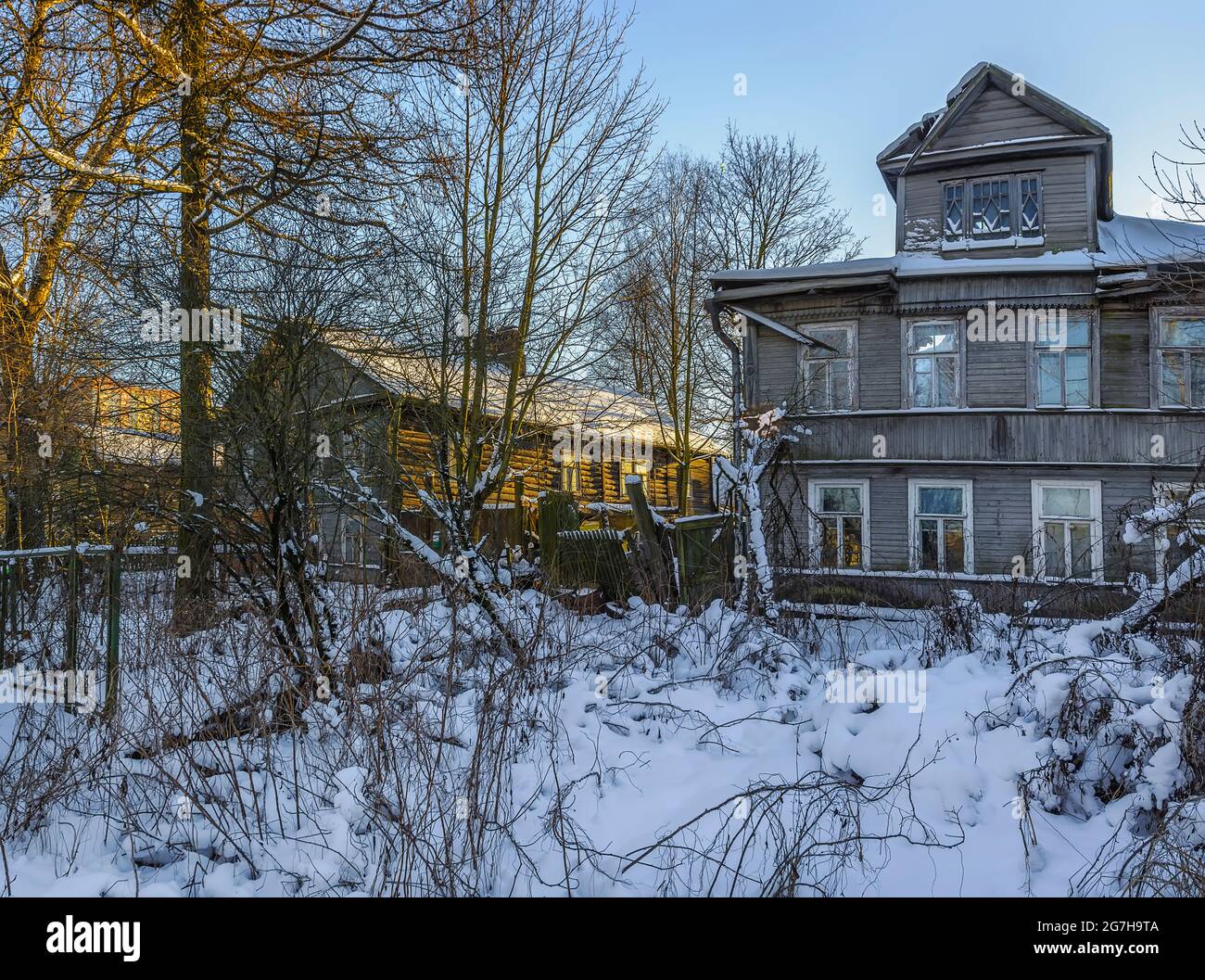 Slavyanskaya street, Ust-Slavyanka village, Saint Petersburg, Russia ...