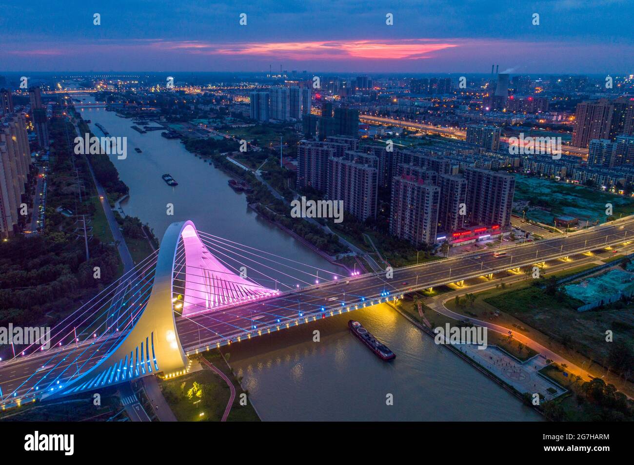HUAI'AN, CHINA - JULY 12, 2021 - An aerial photo shows the Huaihai ...