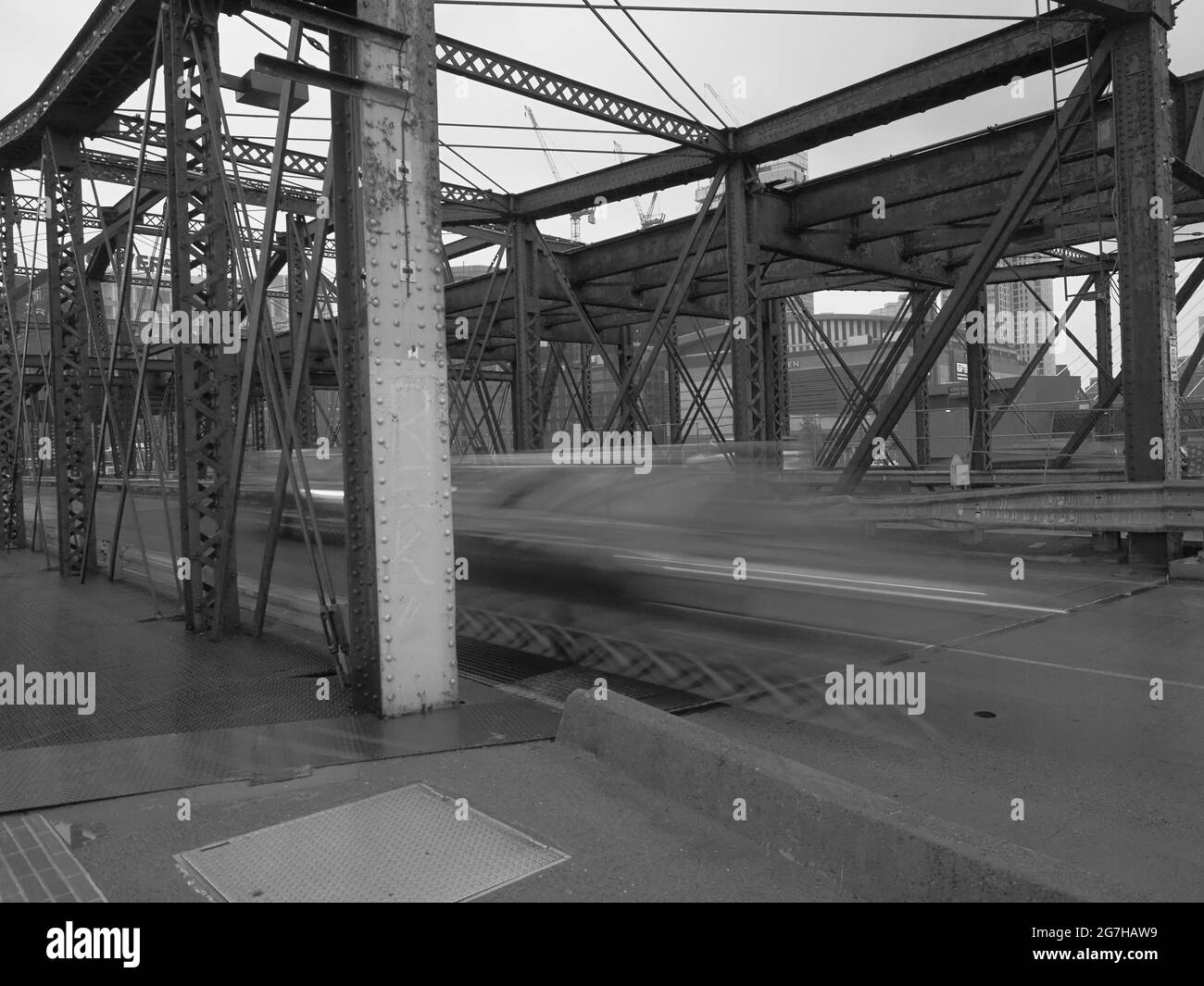 Long exposure image taken on the North Washington Street Bridge in ...