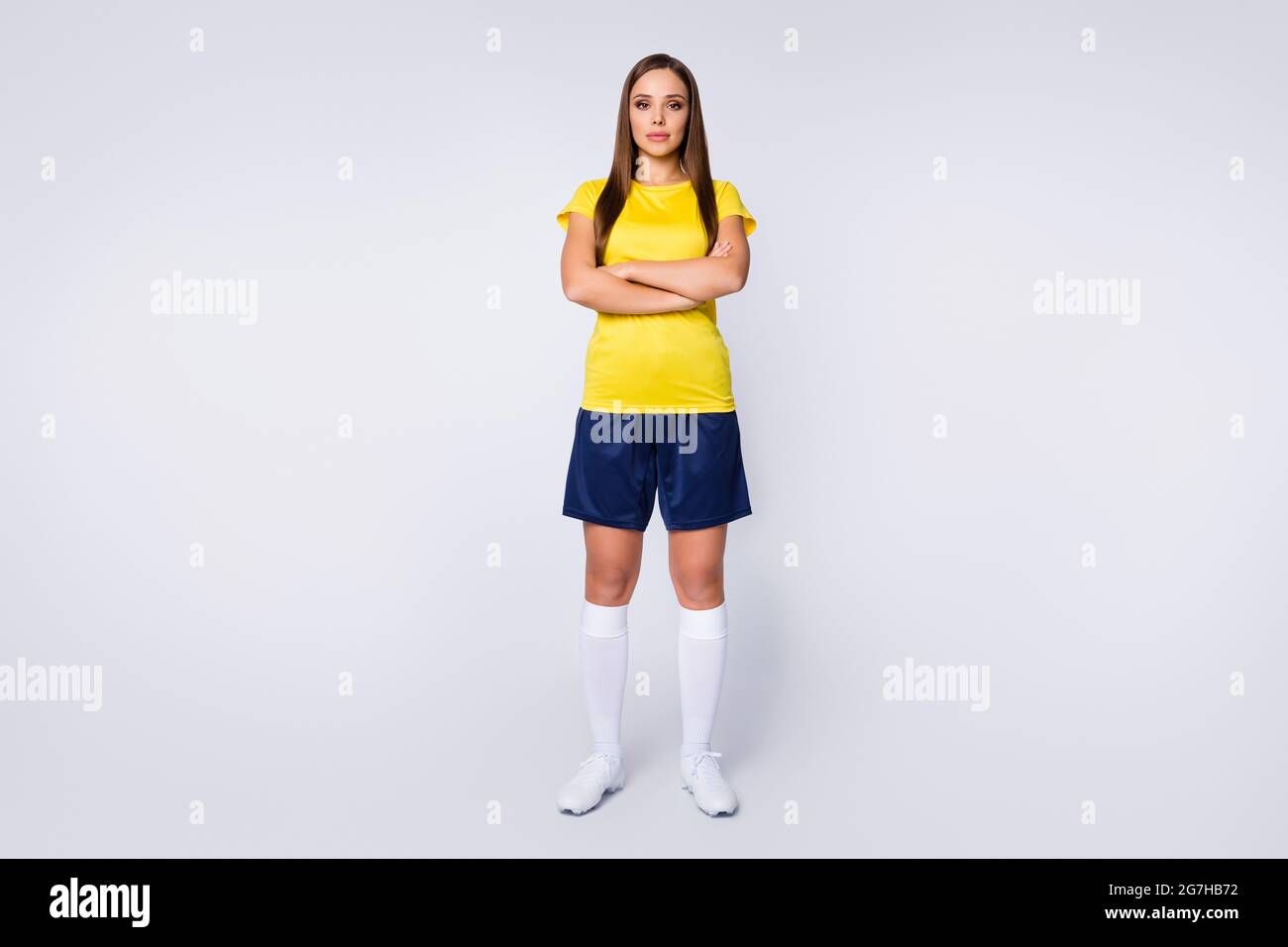 Full length body size view of her she nice-looking beautiful lovely ...