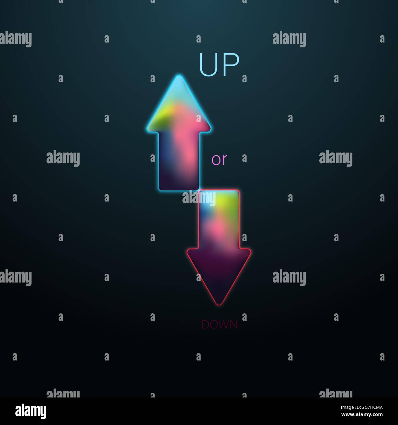 Up arrow and down arrow, direction selection. Vector illustration Stock ...
