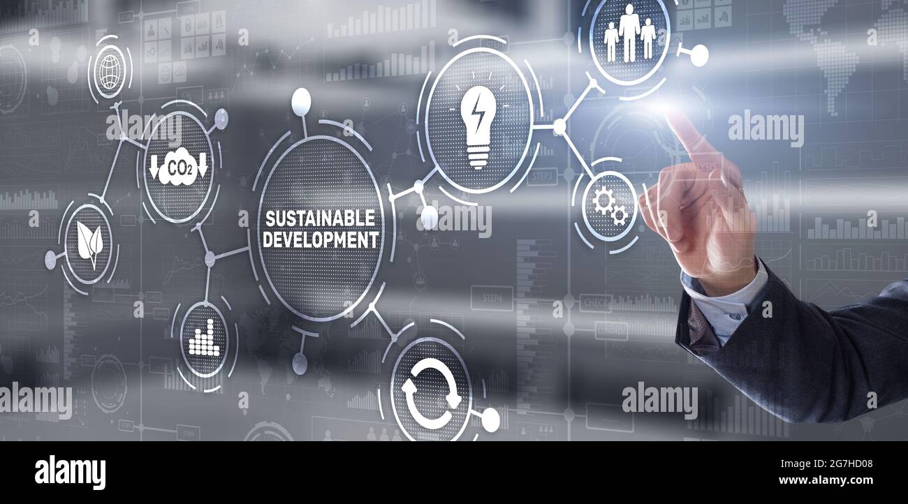 Sustainable Balanced Development. Balance between nature and science ...