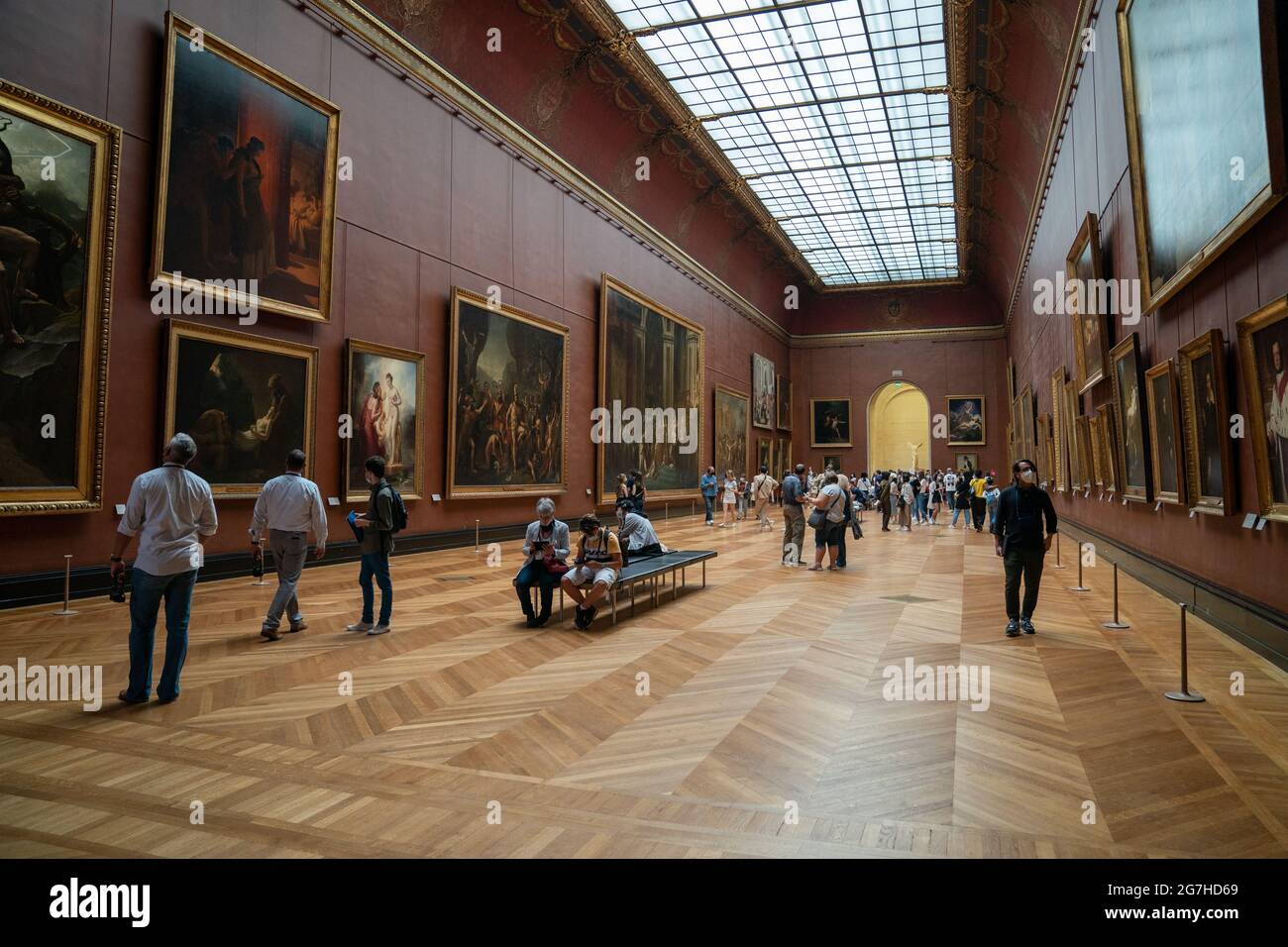 Random people and visitors at the museum of Louvre in Paris Stock Photo ...