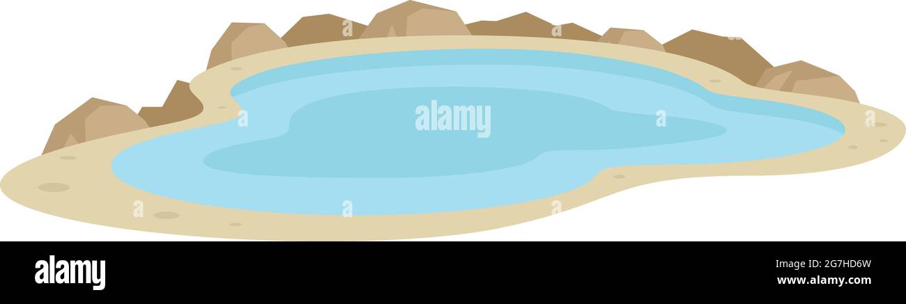 Water lake icon. Flat illustration of water lake vector icon isolated ...