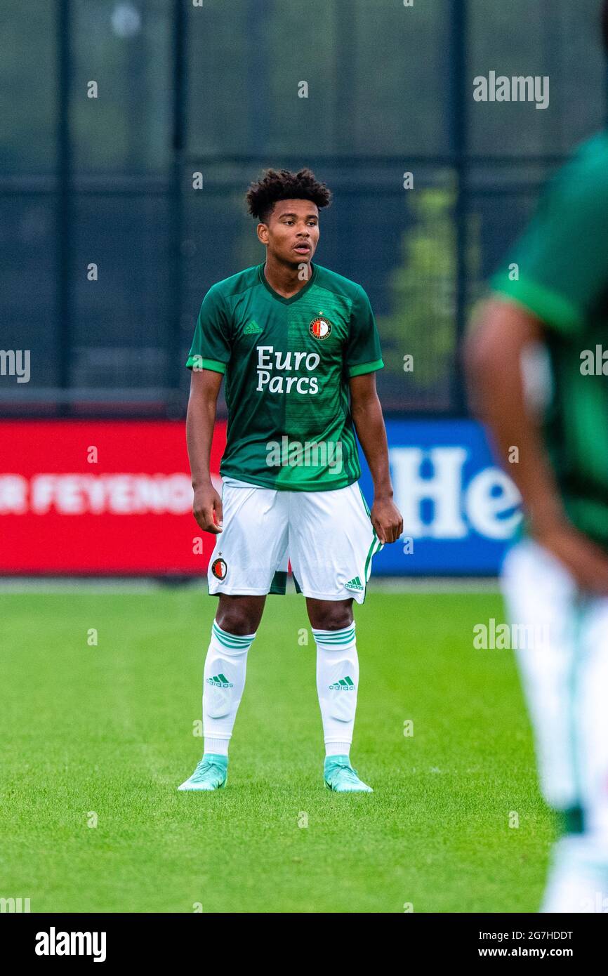 ROTTERDAM, NETHERLANDS - JULY 13: Denzel Hall of Feyenoord O21 during ...