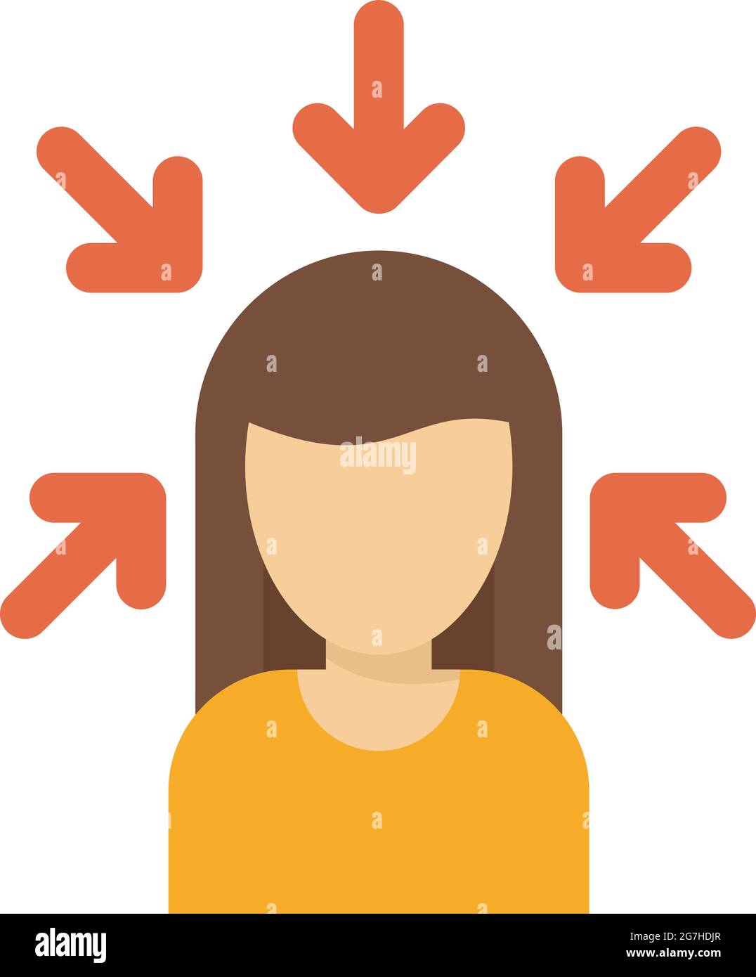 Woman buyer icon. Flat illustration of woman buyer vector icon isolated ...