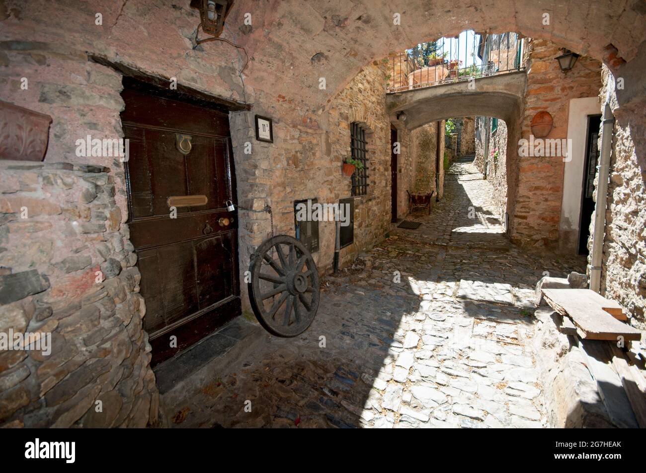 Italy, Liguria, Colla Micheri, Old Village Stock Photo - Alamy