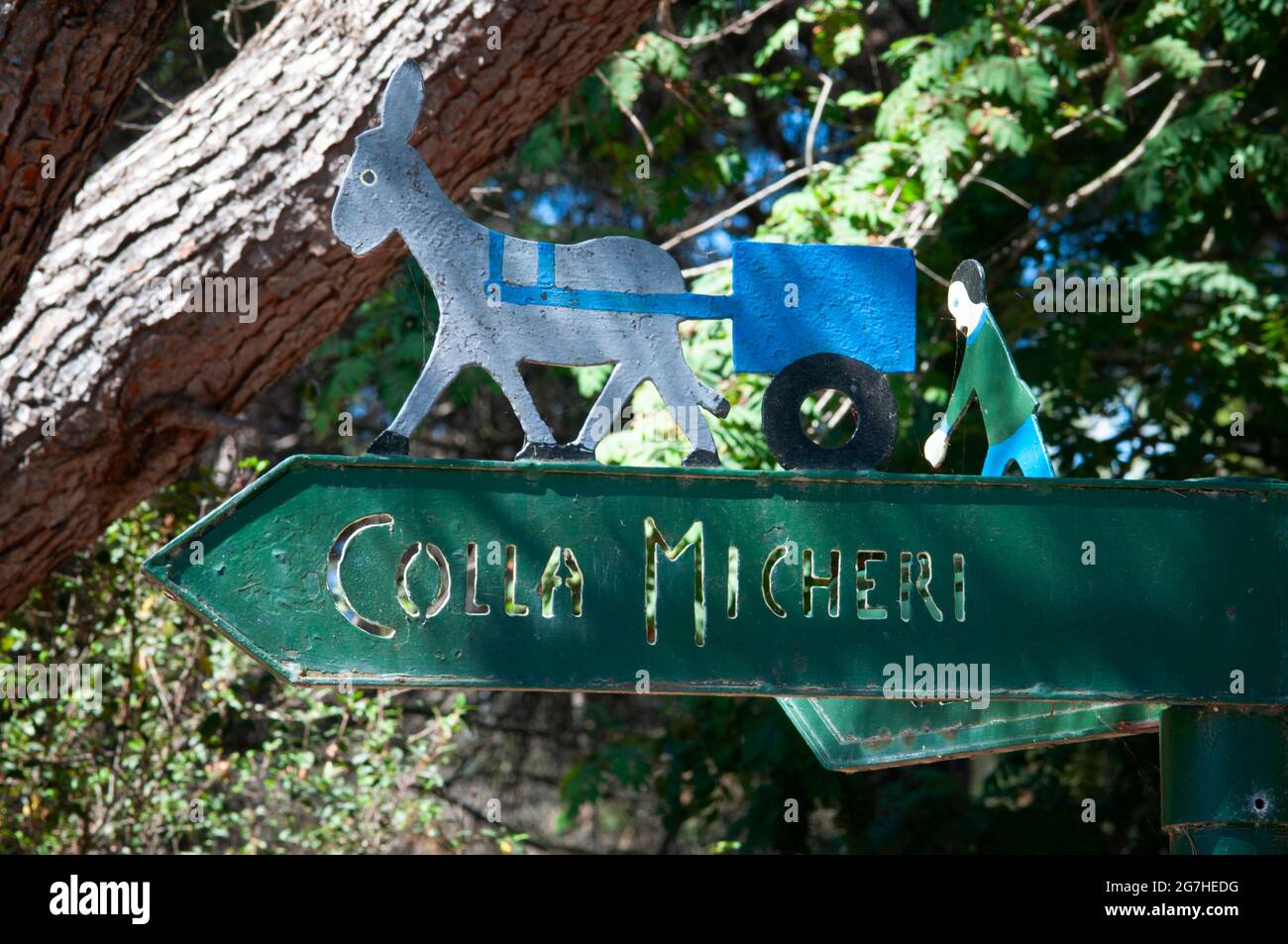 Italy, Liguria, Colla Micheri, Old Village, Sign Stock Photo - Alamy