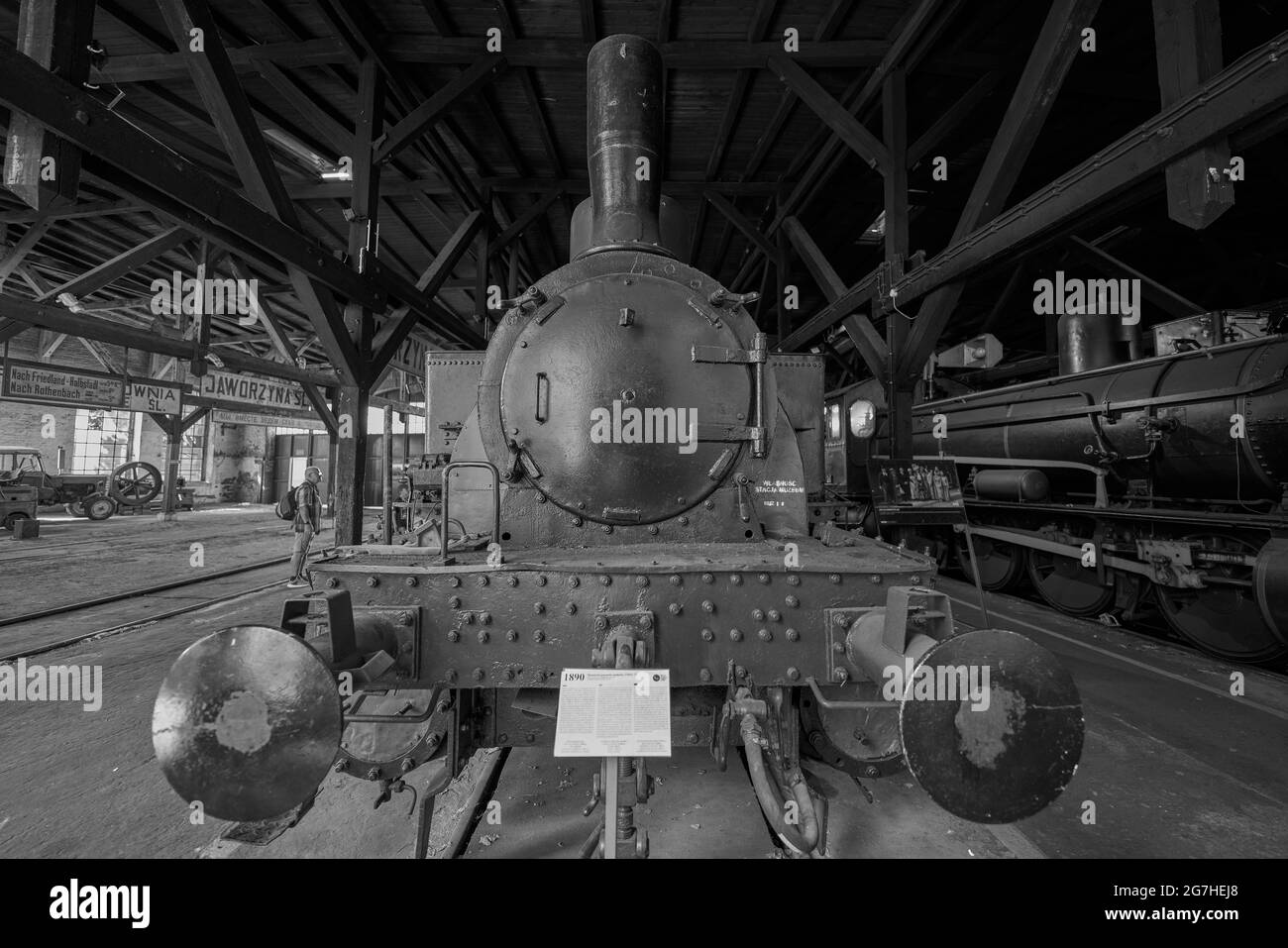 Old steam engine locomotive from 1890 Jaworzyna Slaska Depot Lower ...