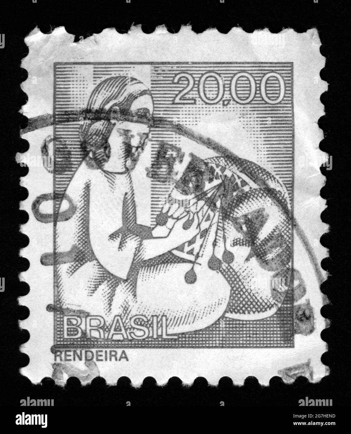 Brazil vintage postage stamp hi-res stock photography and images - Alamy