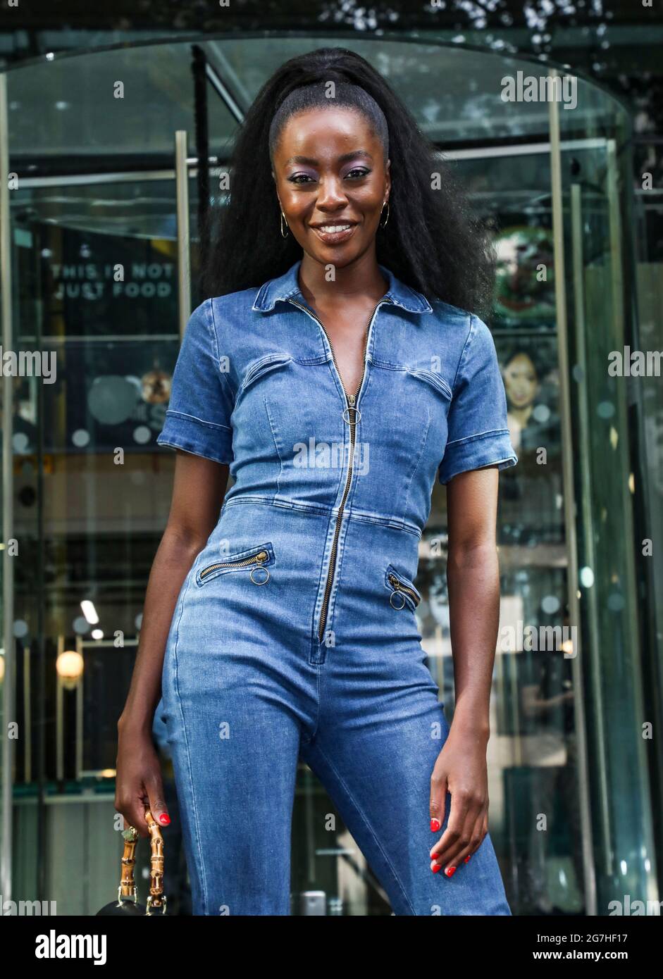 London, UK. 13th July, 2021. AJ Odudu attends a VIP screening of ...