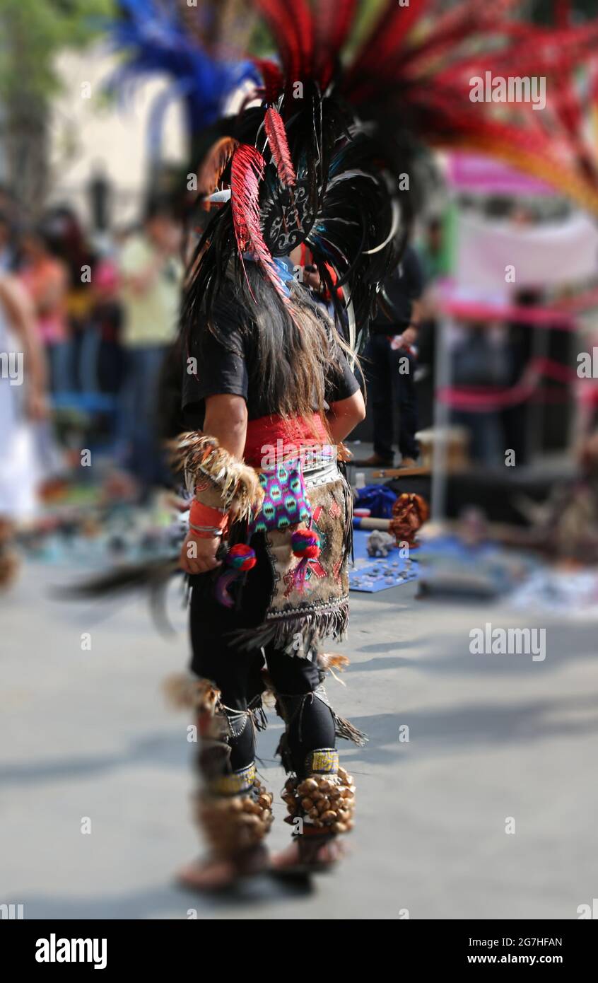 Mayan dance in the center of Mexico City Stock Photo - Alamy