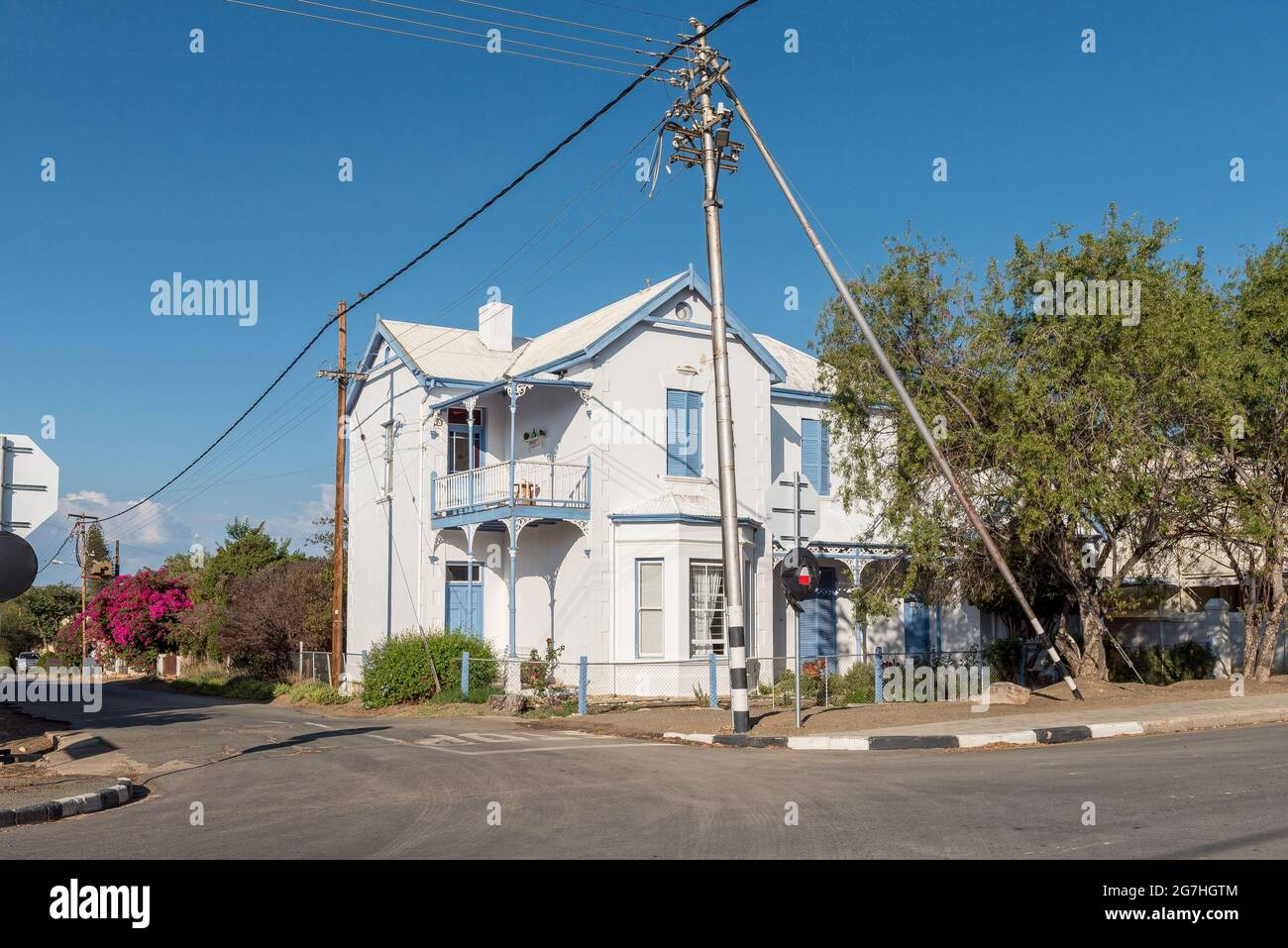 PRINCE ALBERT, SOUTH AFRICA - APRIL 20, 2021: A street scene, with a ...
