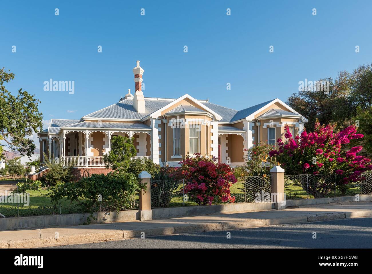 PRINCE ALBERT, SOUTH AFRICA - APRIL 20, 2021: A street scene, with an ...