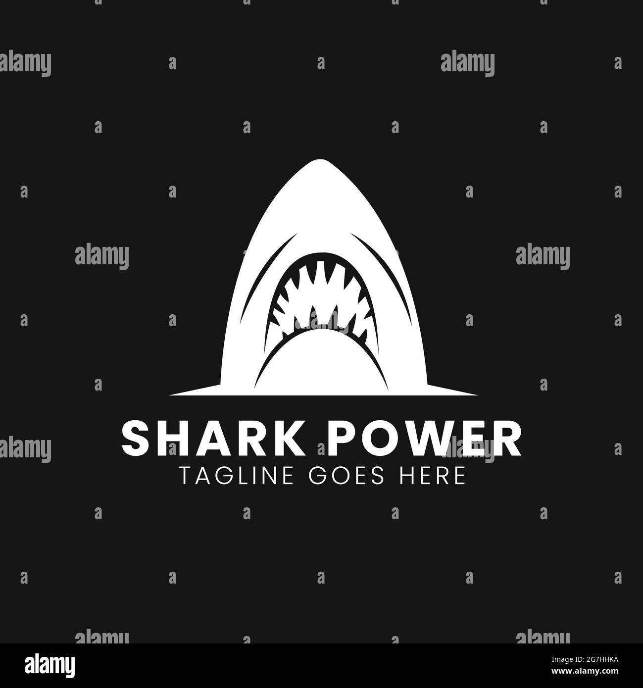White Shark Logo Template. Modern professional white shark Vector logo ...