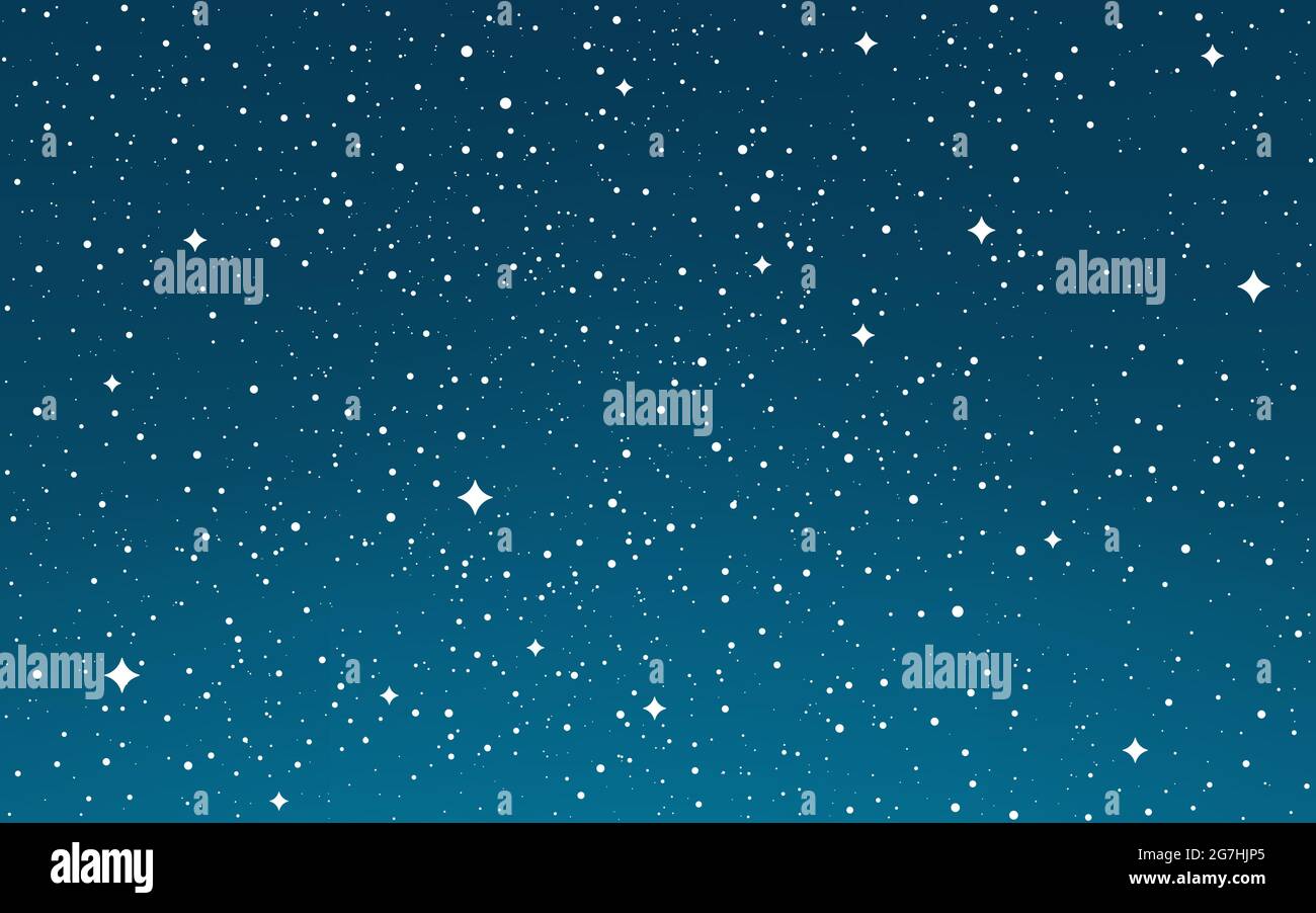 Cosmos flat stars. Space gradient background. Starry sky wallpaper ...