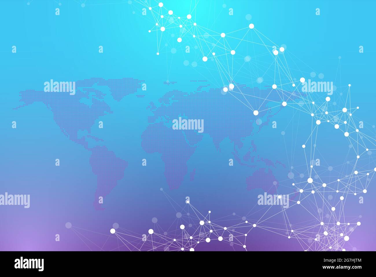 World Map Global Technology Networking Concept Digital Data