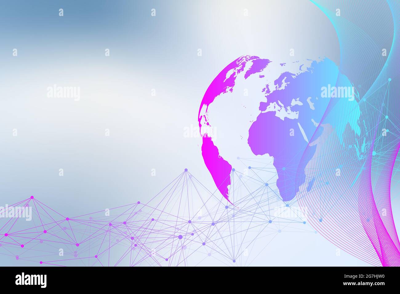 Virtual Graphic Background Communication with World Globe. A sense of ...