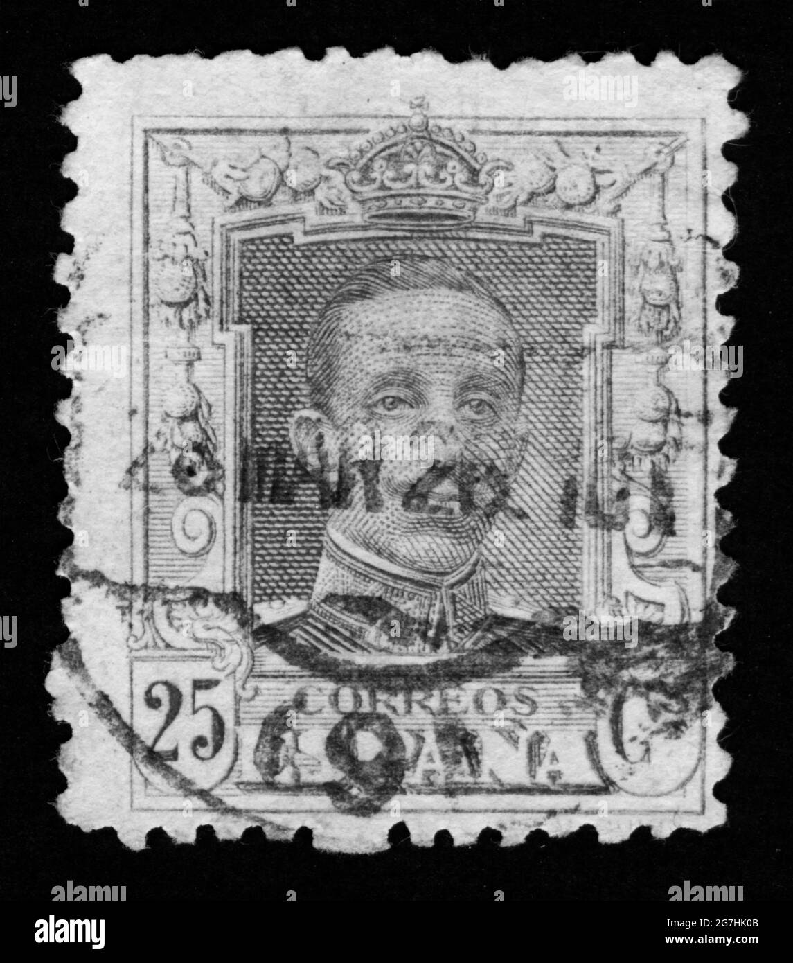 Spain postage stamp Black and White Stock Photos & Images - Alamy