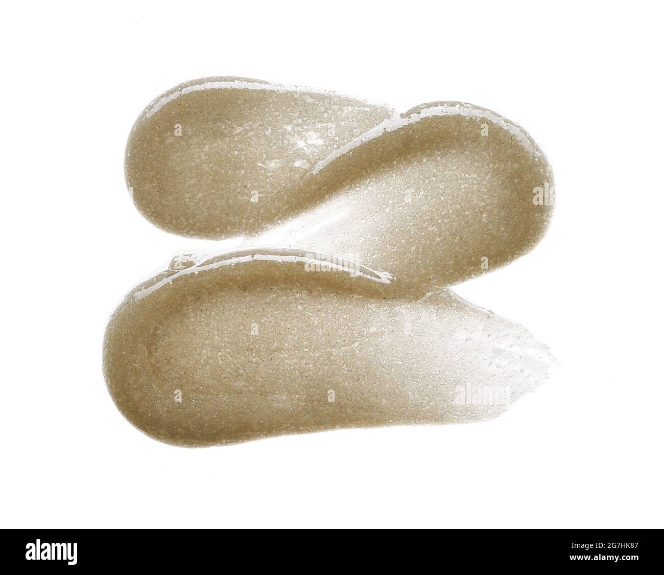 Light gray texture of cosmetic product, body scrub isolated on white ...